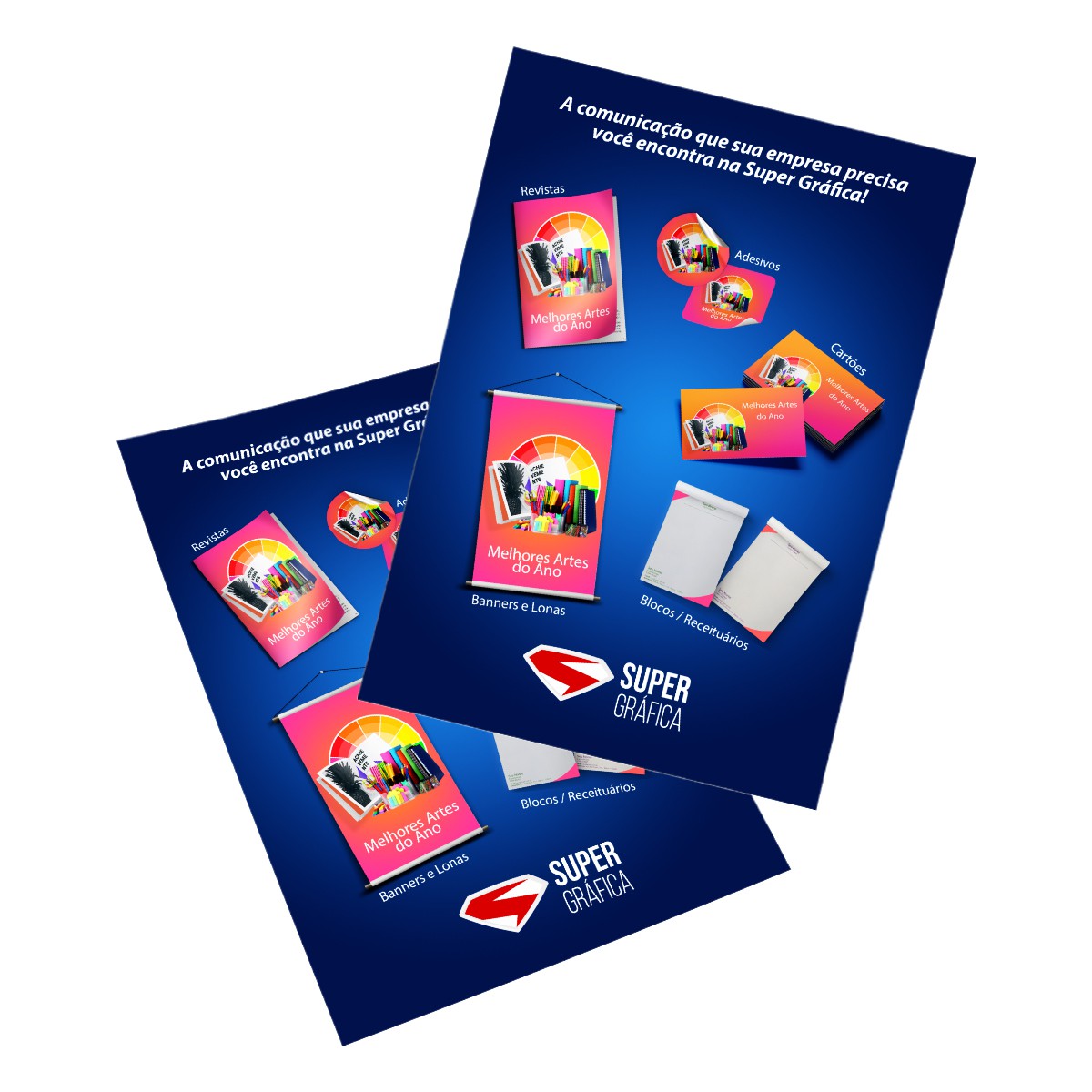Folder, Flyer e Panfleto 20x28 cm - Couchê 90g